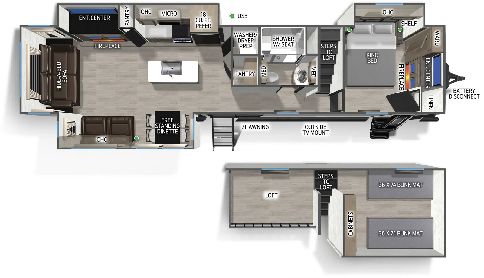 2026 Cherokee Black Label 39DLBL Floorplan - Forest River RV