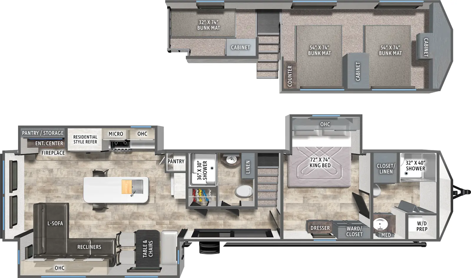 2026 Puma Vista 422LFT Floorplan - Forest River RV