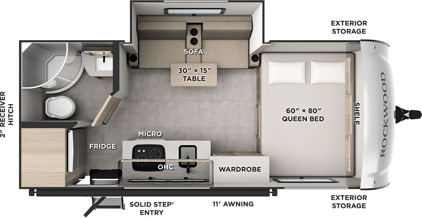 Rockwood G19LE | Rockwood Floorplan - Forest River RV